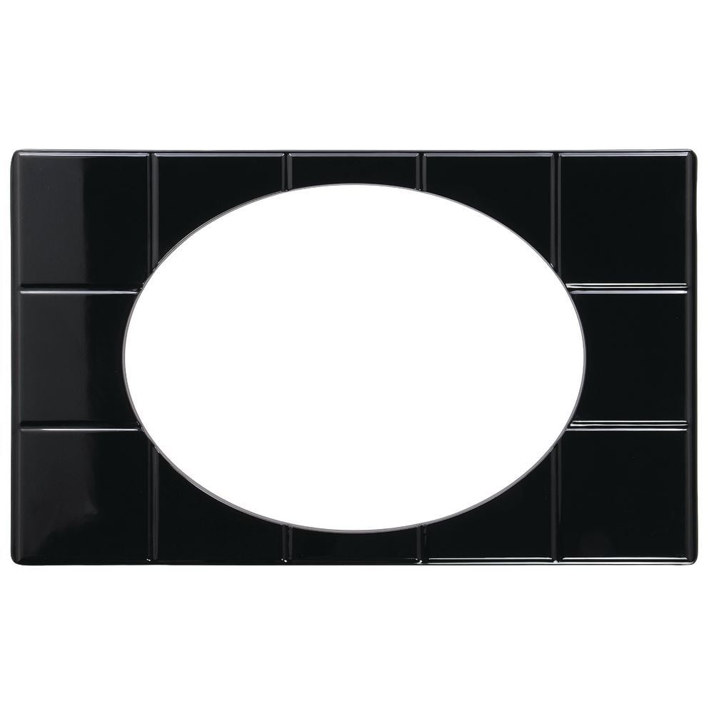 HUBERT Food Bar Tile Tray Full Size for Cold Foods Black Melamine with ...