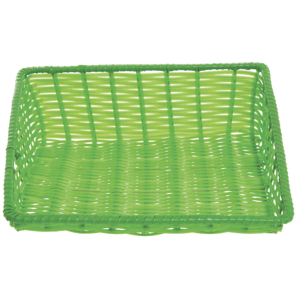 HUBERT® Green Plastic Tapered Produce Basket - 15 1/2"L x 16"D x 1 1/2 ...