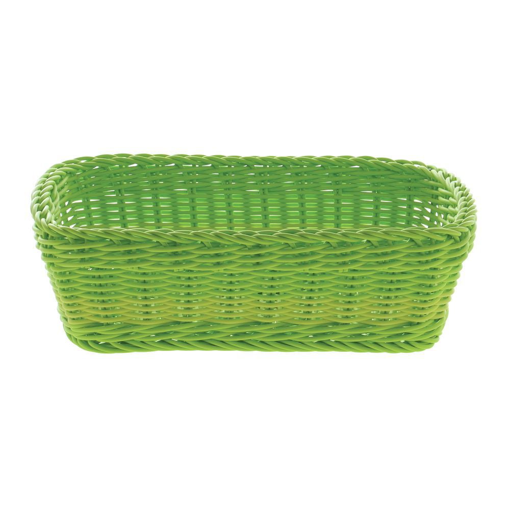 HUBERT Green Wicker Basket Rectangular Sushi Display Basket - 12"L x 8 ...
