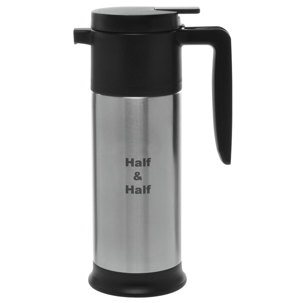 HUBERT® Half and Half Decanter with Base, 1 Liter Capacity, Stainless ...