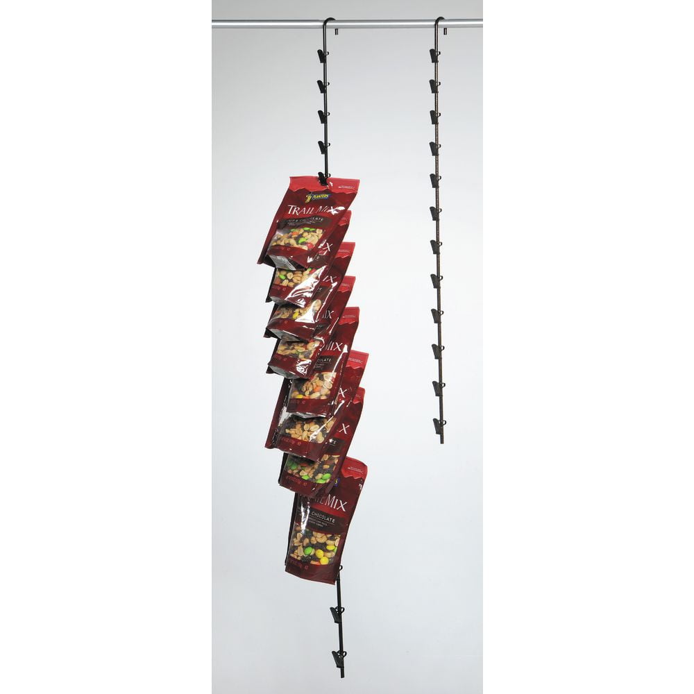 HUBERT Hanging Potato Chip Rack with 12 Clips, Espresso Metal - 31"L ...