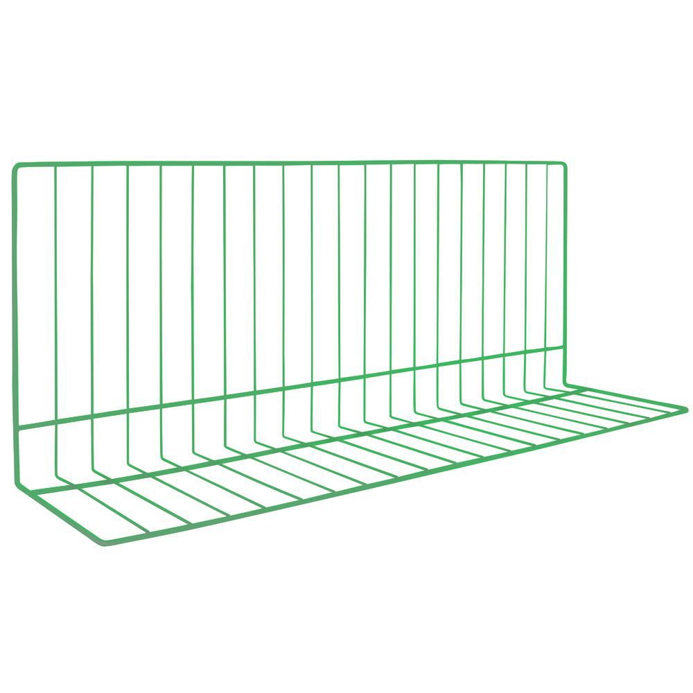 HUBERT® L Shape Shelf Divider Green Epoxy Coat Wire - 30"L x 8" and 12 ...