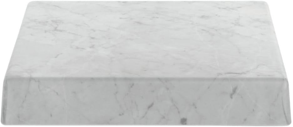HUBERT Marble Look Display Riser Square White - 12" L x 12" W x 2" H ...