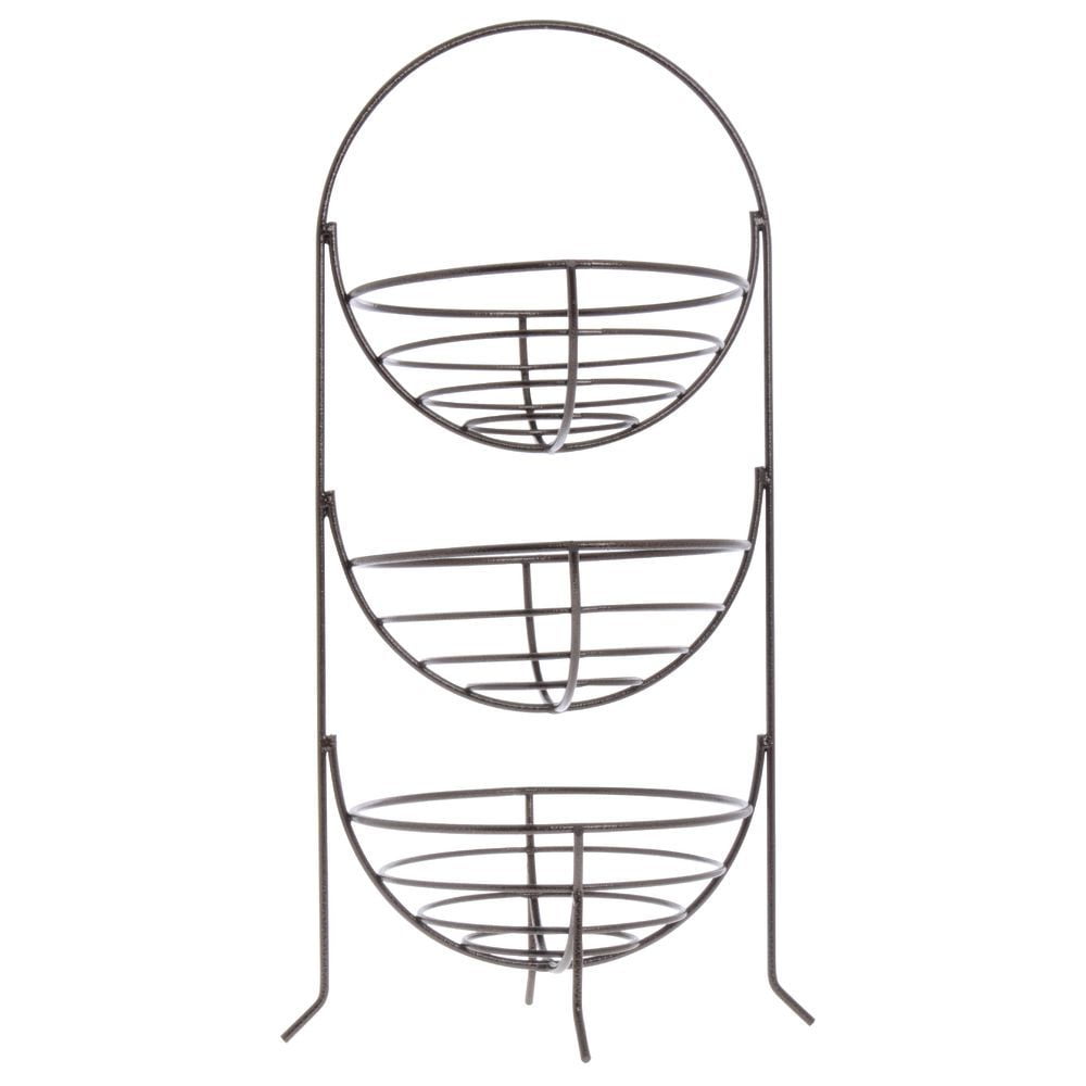 HUBERT Merchandising Display Rack 3 Tier Espresso Metal 14" L 10" W x ...