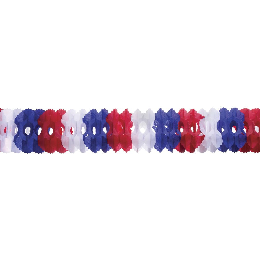 HUBERT Paper Garland Red/White/Blue Arch - 12'L - Walmart.com