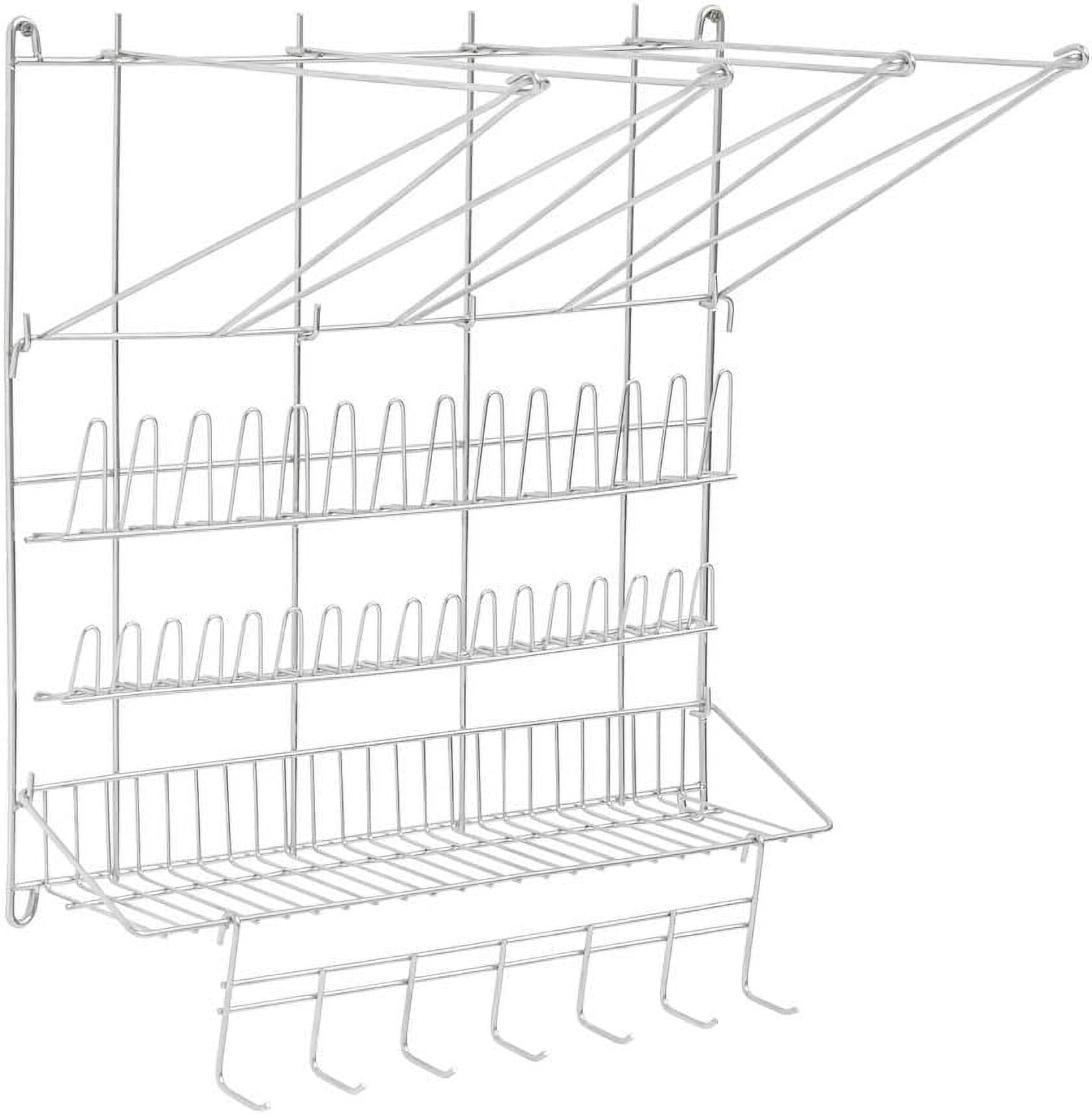 HUBERT Pastry Bag Organizer Rack Stainless Steel Wall Rack - 20" L x 24 ...