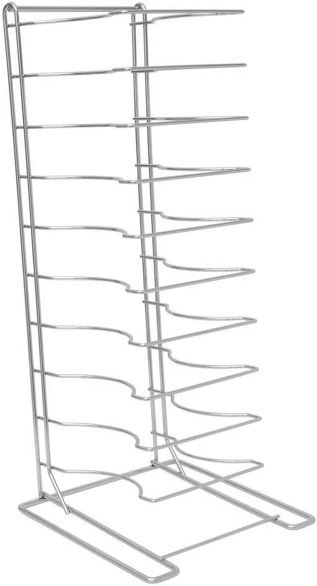 HUBERT Pizza Pan Rack 15-Shelf for 1 1/4 D Pans Chrome Plated Steel ...