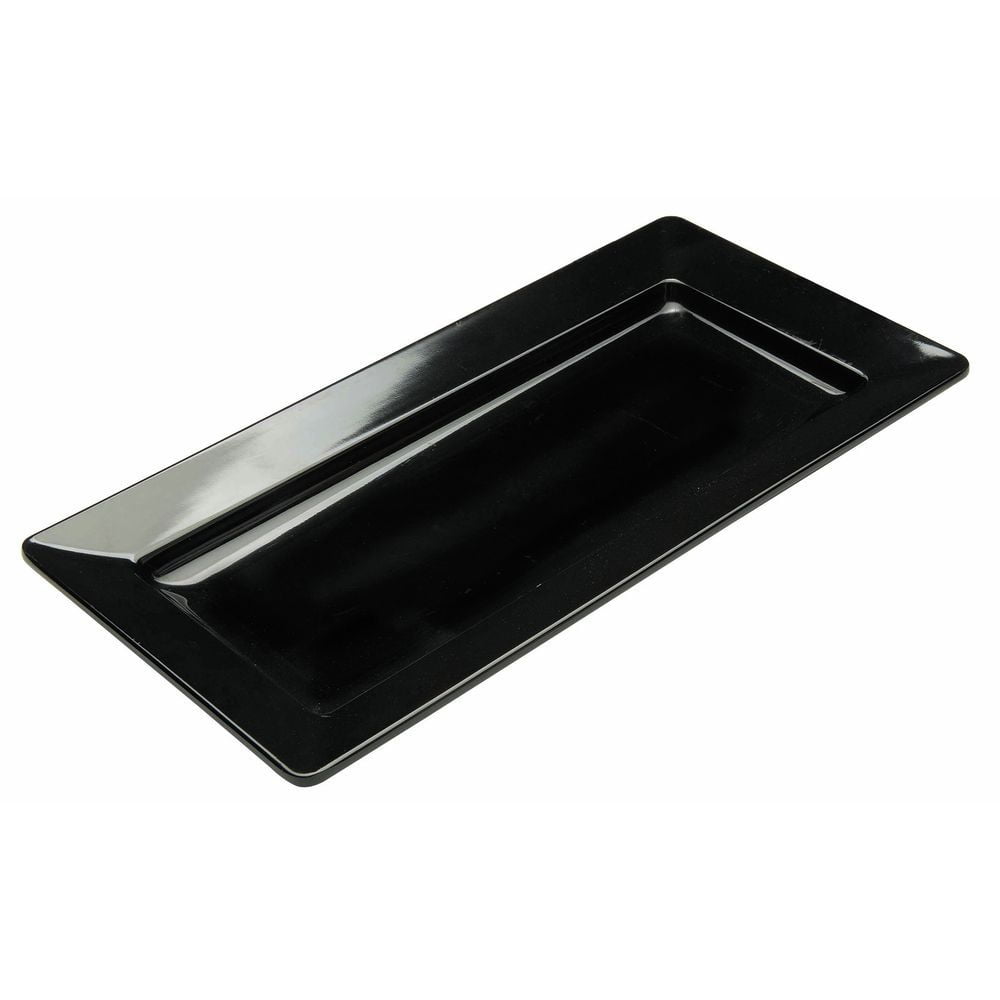 HUBERT® Platter Rectangular Black China Look Melamine - 17 1/2 L x 8 3/ ...