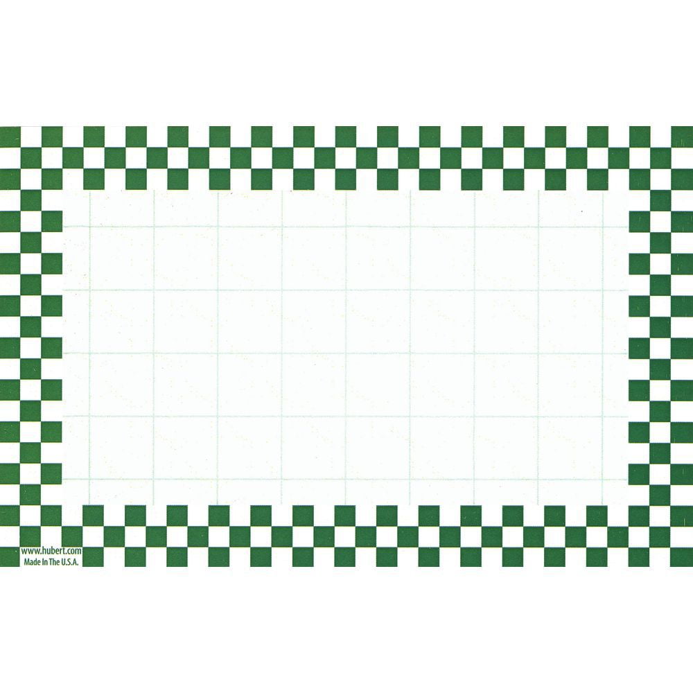 HUBERT Retail Price Sign Cards White Cards with Green Checkerboard ...