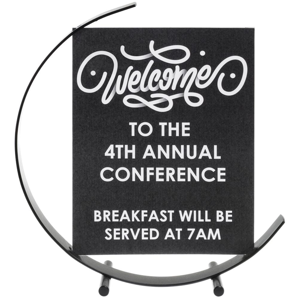 HUBERT® Retail Sign Holders Black Metal - 13"L x 3 1/2"W x 13"H ...