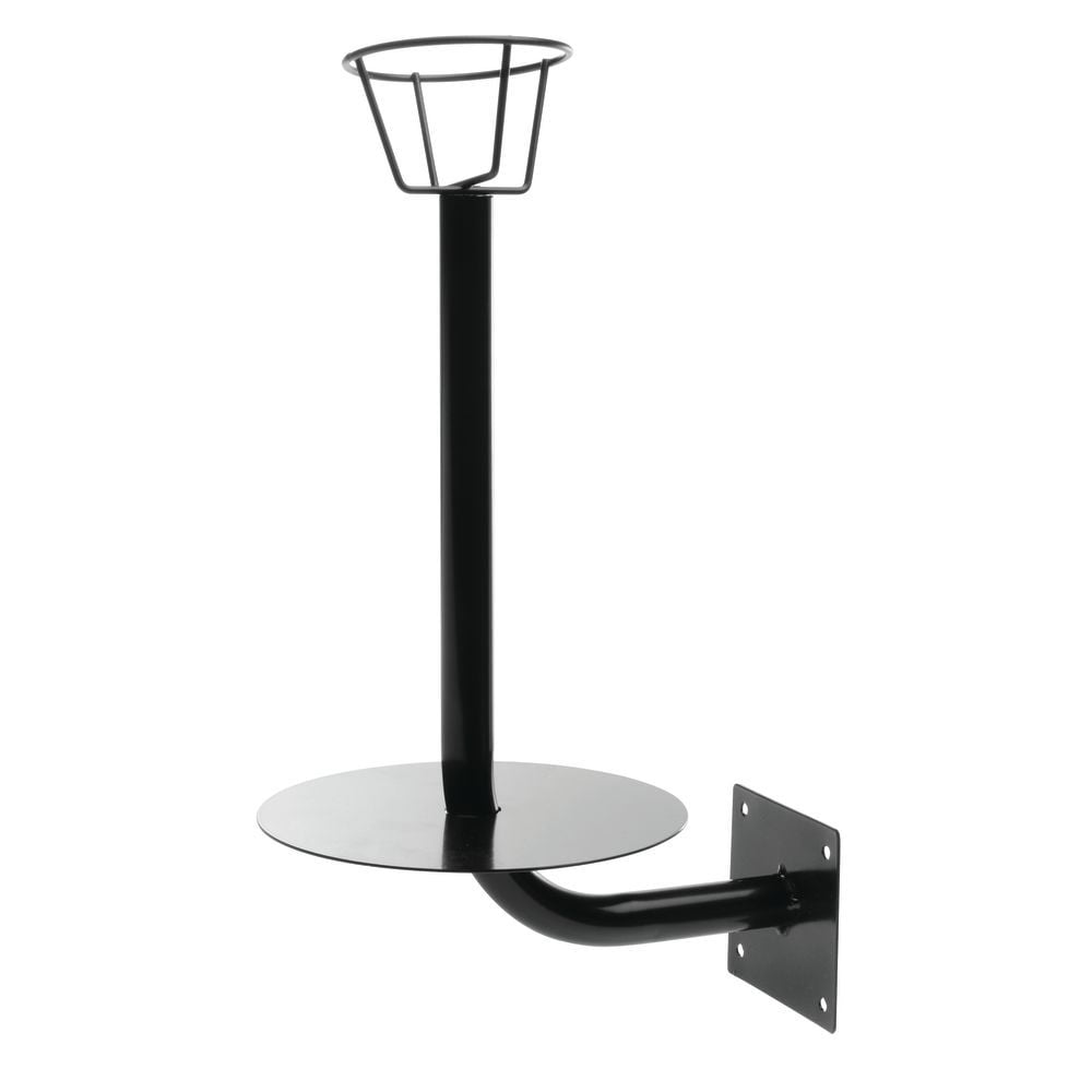 HUBERT Roll Bag Holder Wall Mounted Black Metal - 8