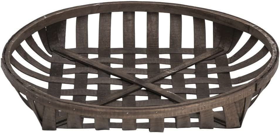 HUBERT Round Chip Wood Tobacco Basket - 22 1/2"Dia x 4"H - Walmart.com