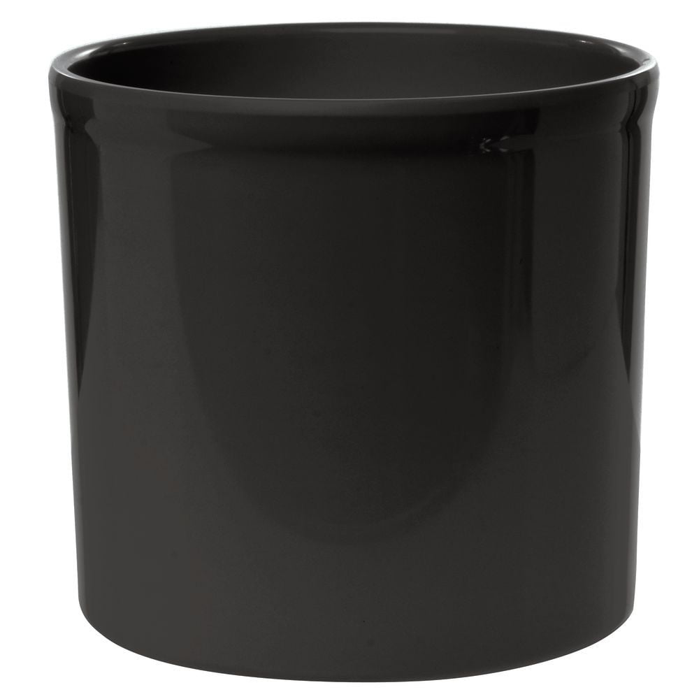 HUBERT® Salad Bar Crock 64 Oz Black Melamine Crock - 6 5/8"Dia x 6 1/8 ...
