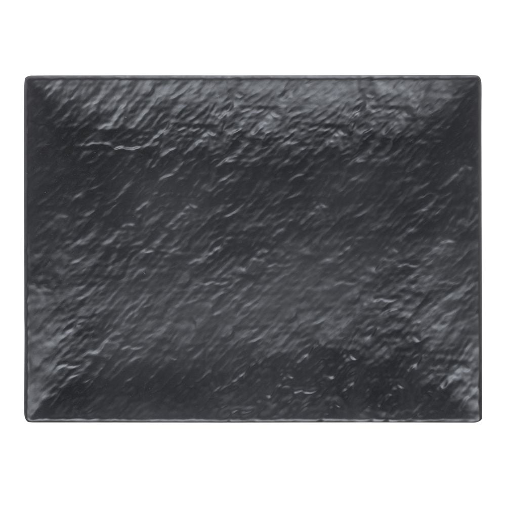 HUBERT® Serving Tray Matte Black Textured Melamine - 14 1/10" L x 10 3/ ...