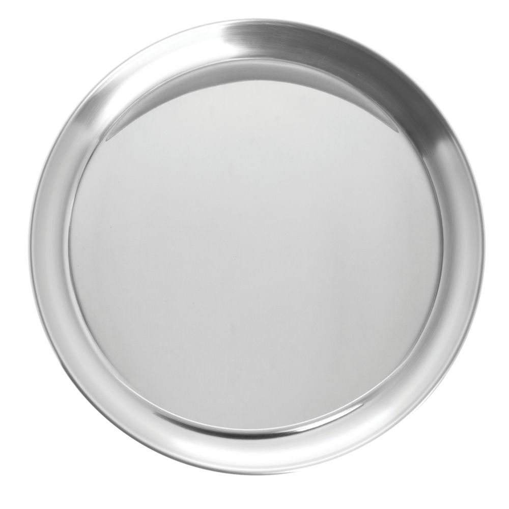 HUBERT Serving Tray Round Silver Stainless Steel - 10" Dia - Walmart.com