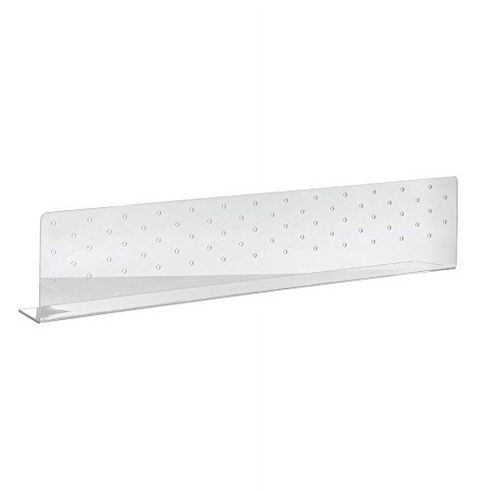 HUBERT Shelf Divider Acrylic with Open End Ventilated Clear - 30" L x 6 ...