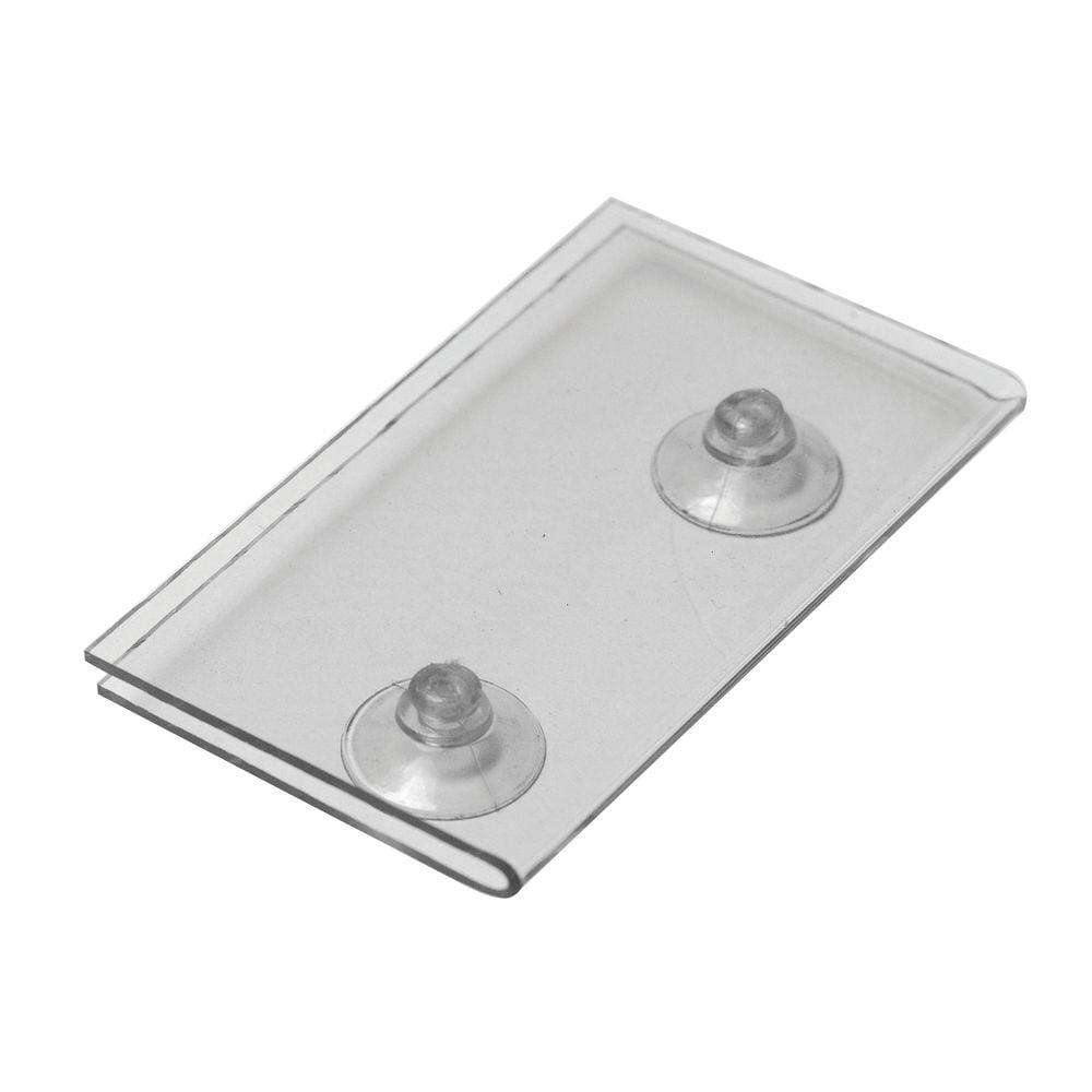 HUBERT Sign Holder with Suction Cups Clear Acrylic 4"L x 2"H, Box of 5 ...