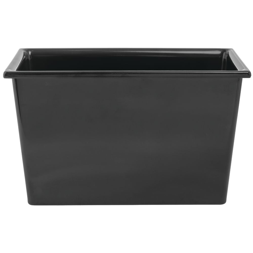 HUBERT SmartFit 1/4 Size Black Melamine Cold Food Pan - 6 1/5"L x 10"W ...