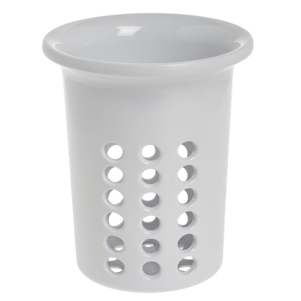 HUBERT® SmartFit Perforated Utensil Cylinder White Melamine - 4 7/10 ...