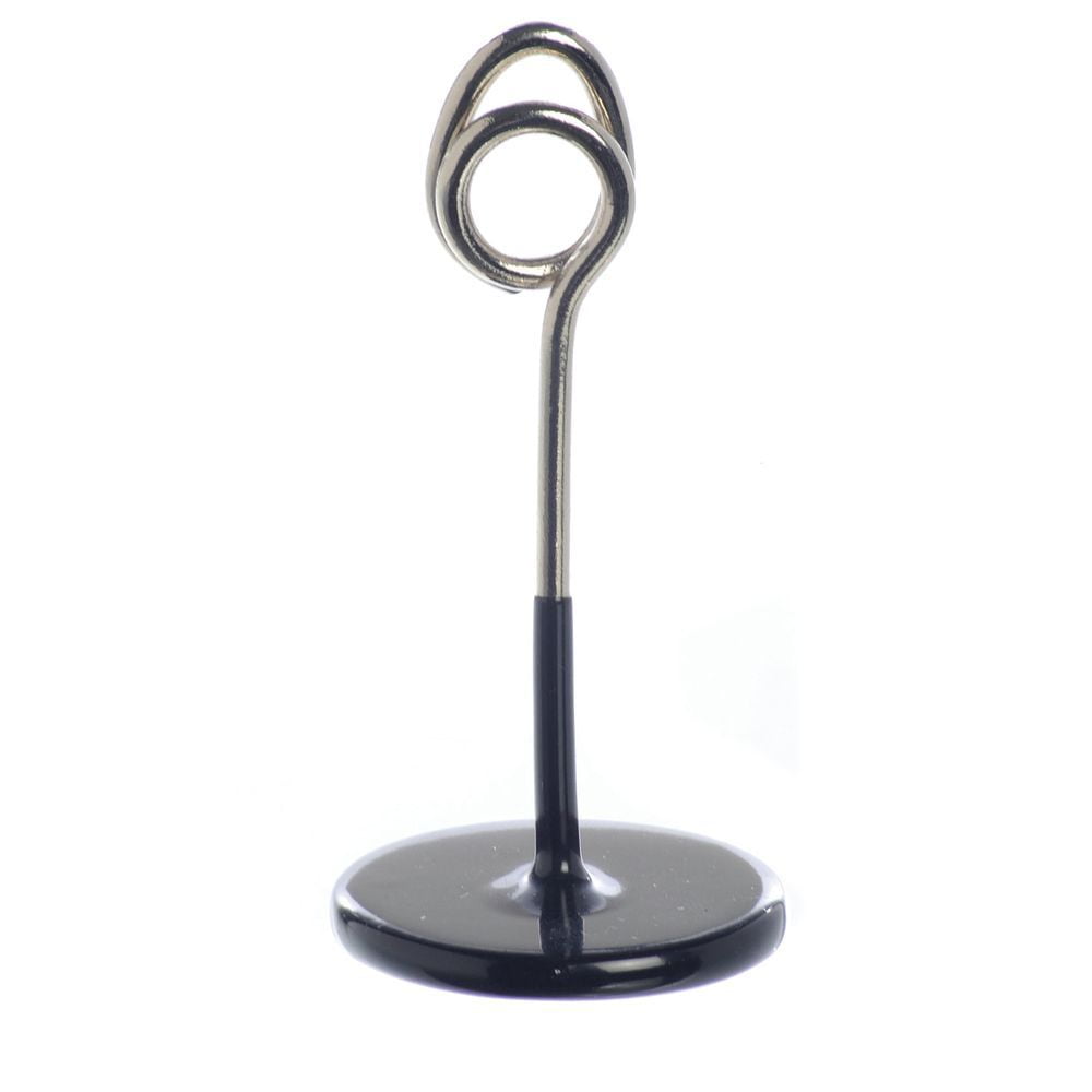 HUBERT® Tabletop Sign Holder with Weighted Base Black Vinyl-Coated - 2 ...