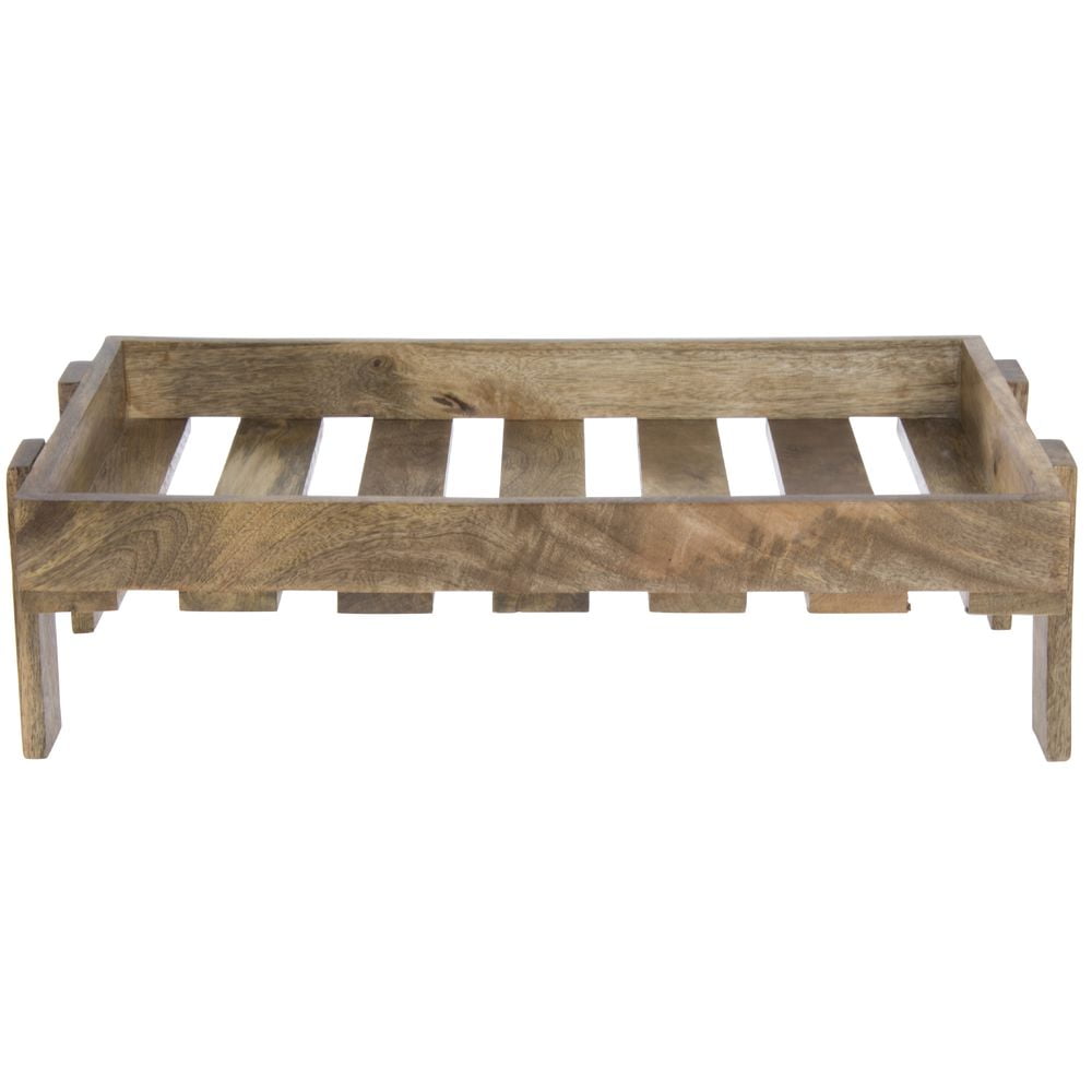 HUBERT® Tall Full Size Mango Wood Riser - 22 3/10"L x 13 1/4"W x 6 1/2 ...
