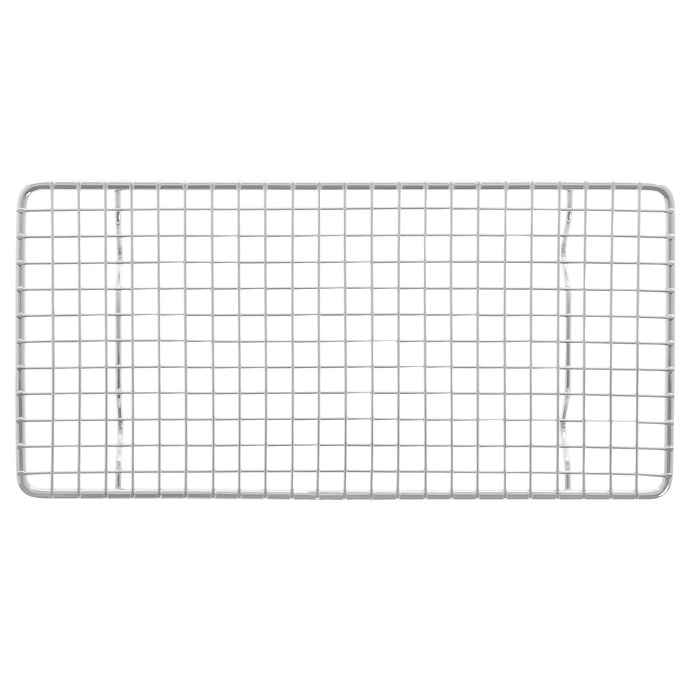 HUBERT® Third Size Mesh Pan Grate Chrome-Plated Steel - 10"L x 5"W x 1/ ...