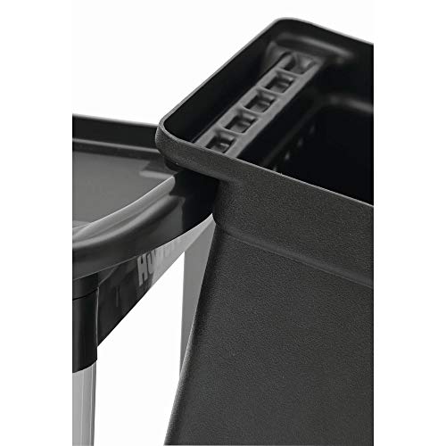 HUBERT Utility Cart with 3 Shelves Black Plastic - 33" L x 16 13/16 W x ...