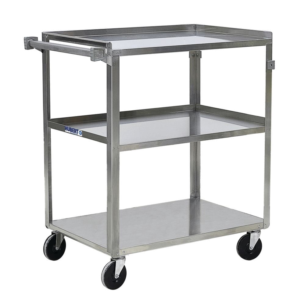 HUBERT® Utility Cart with 3 Shelves Stainless Steel - 30 3/4"L x 18 2/5 ...