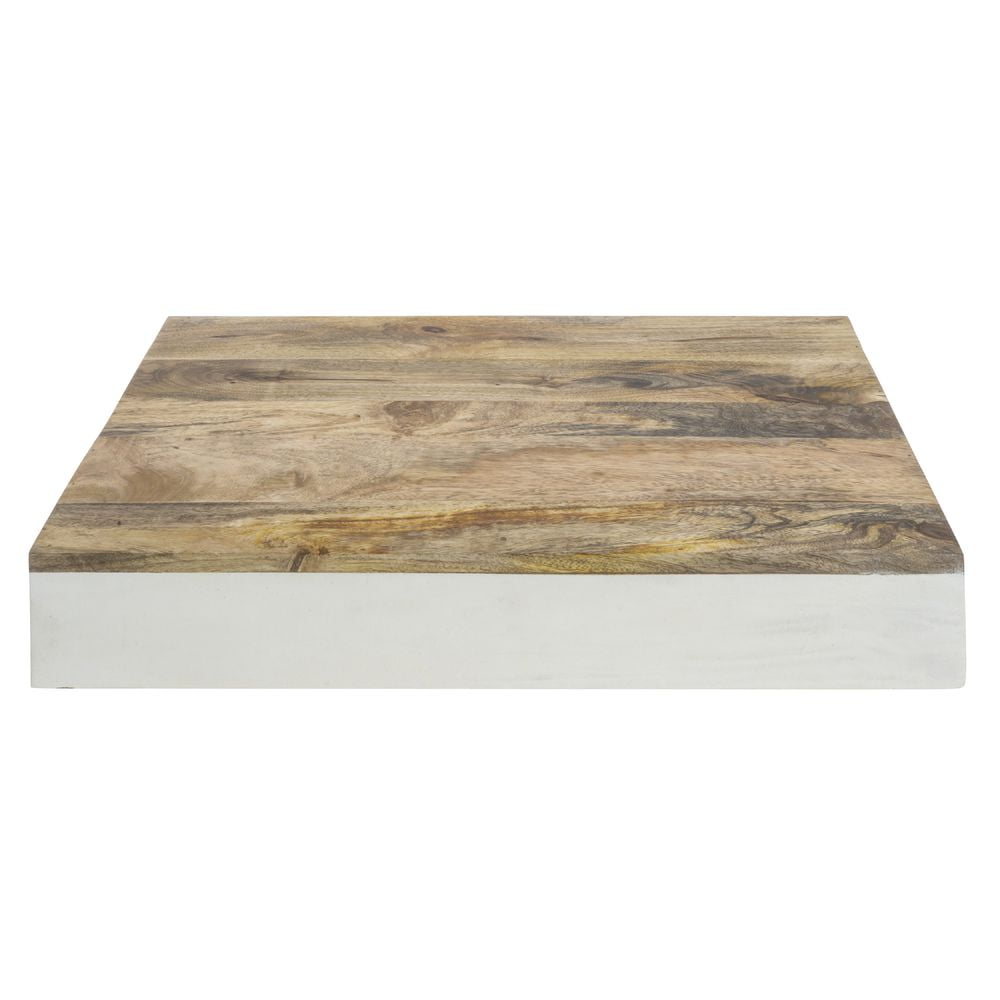 HUBERT® White Mango Wood Riser - 20"L x 13"W x 3"H - Walmart.com