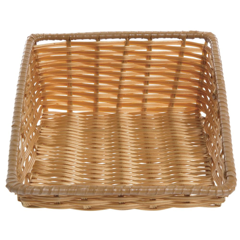 HUBERT® Wicker Produce Display Basket Natural Color - 11 1/2"L x 16"D x ...