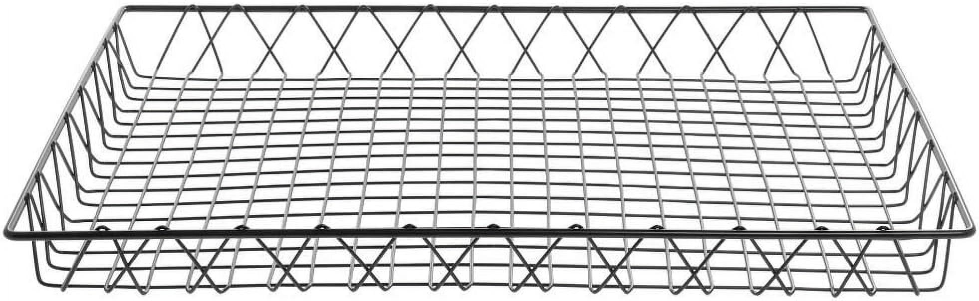 HUBERT Wire Display Basket Pastry Tray Bakery Basket Rectangular Nickel ...