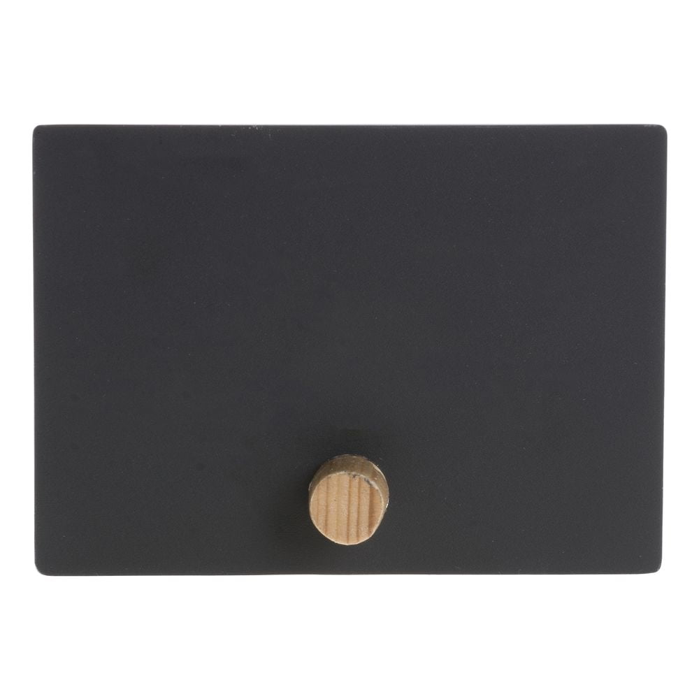 HUBERT® Wooden Peg Sign Matte Black Plastic - 3 1/2 L x 2 1/2 H ...
