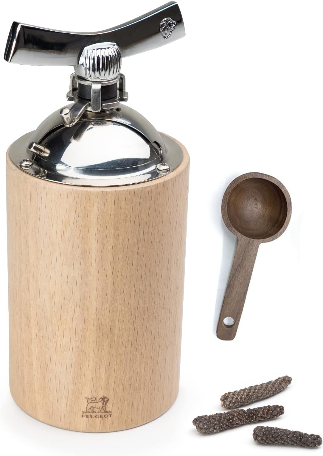 HUCHENG Isen Long Pepper and Large Peppercorn Mill, 6.25 inch, Natural ...