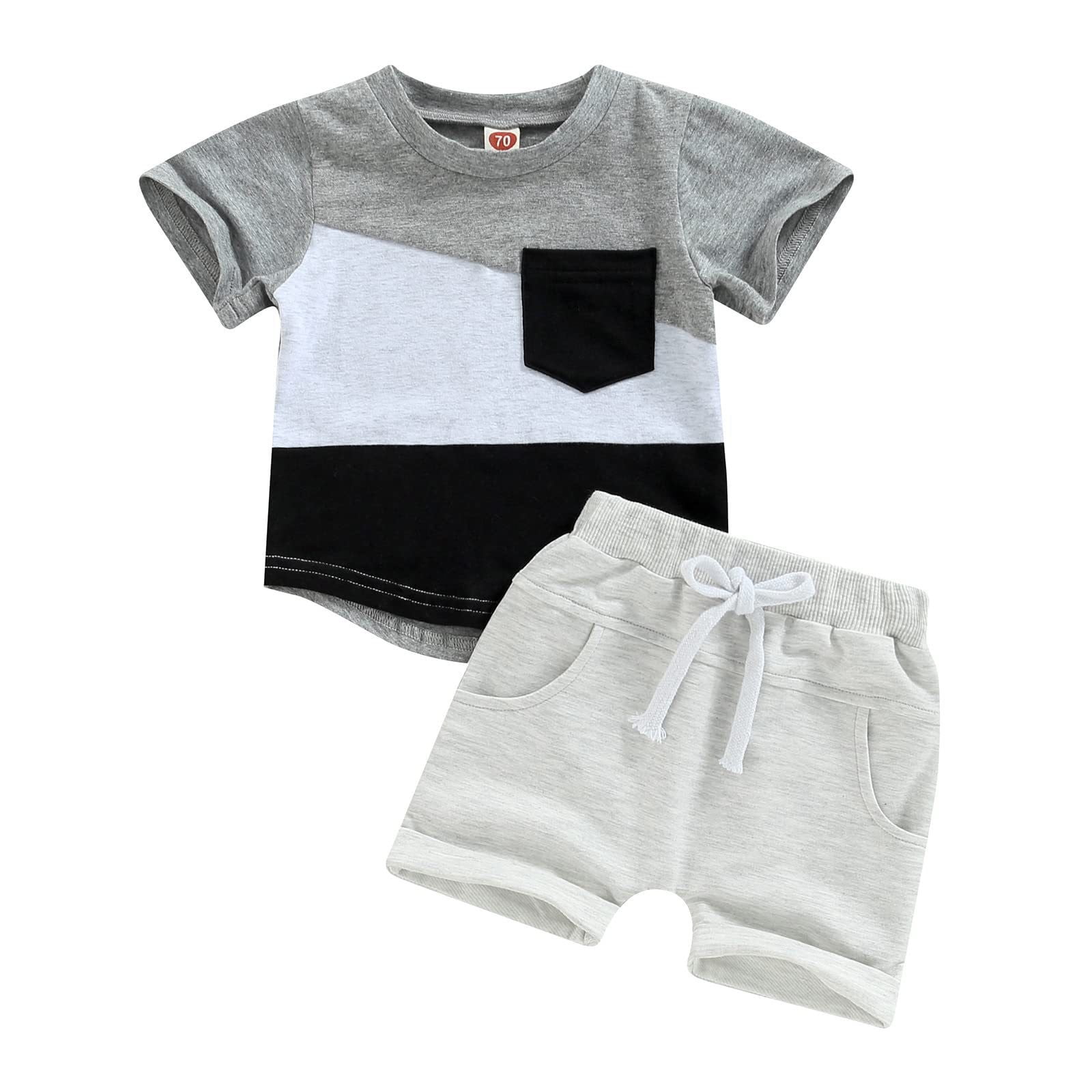 HUCOAE 2T Boys Clothes Summer Baby Boy Summer Clothes 6-9 Months 2Pcs ...