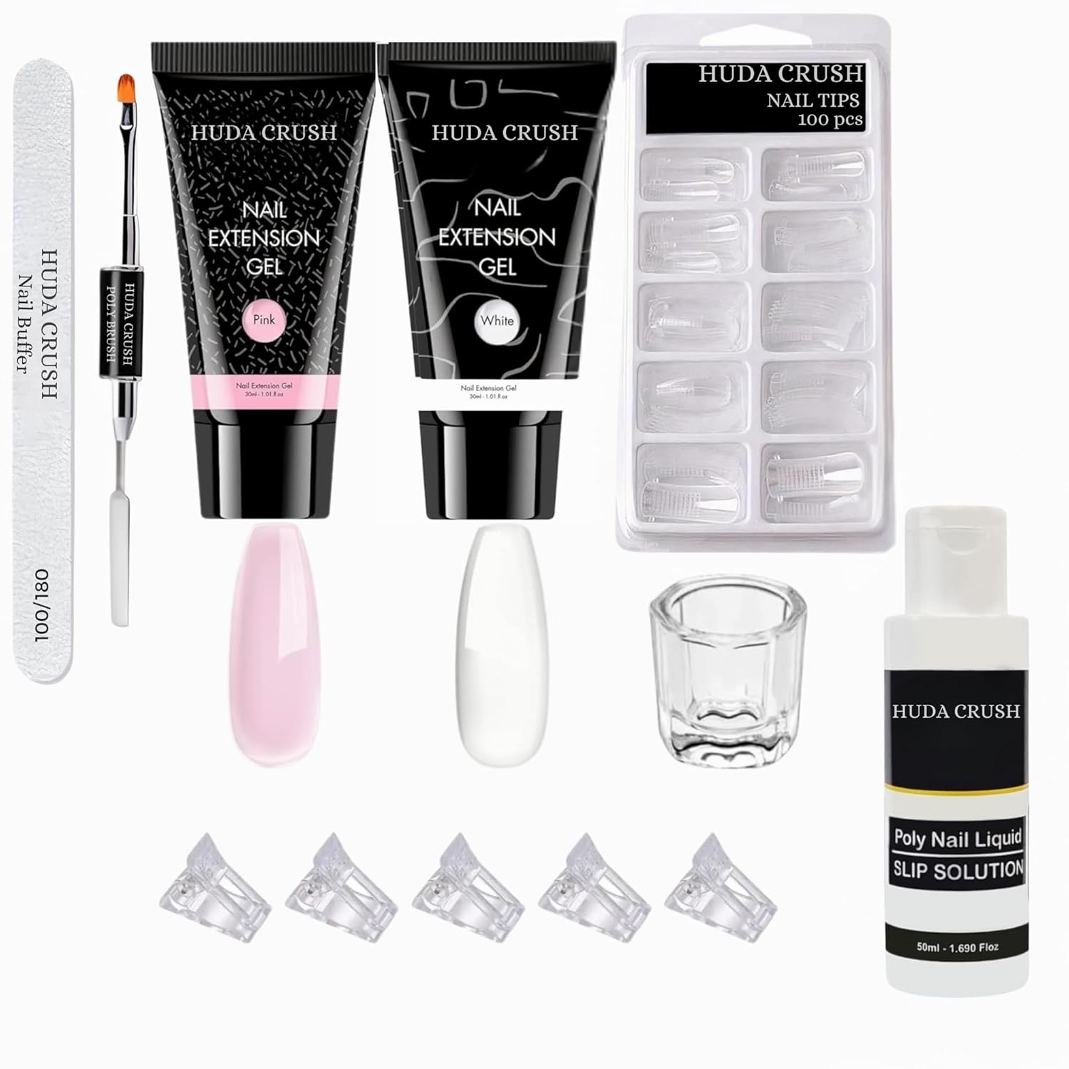 HUDA CRUSH Nail Extensions Kit Professional for Women and Girls ...