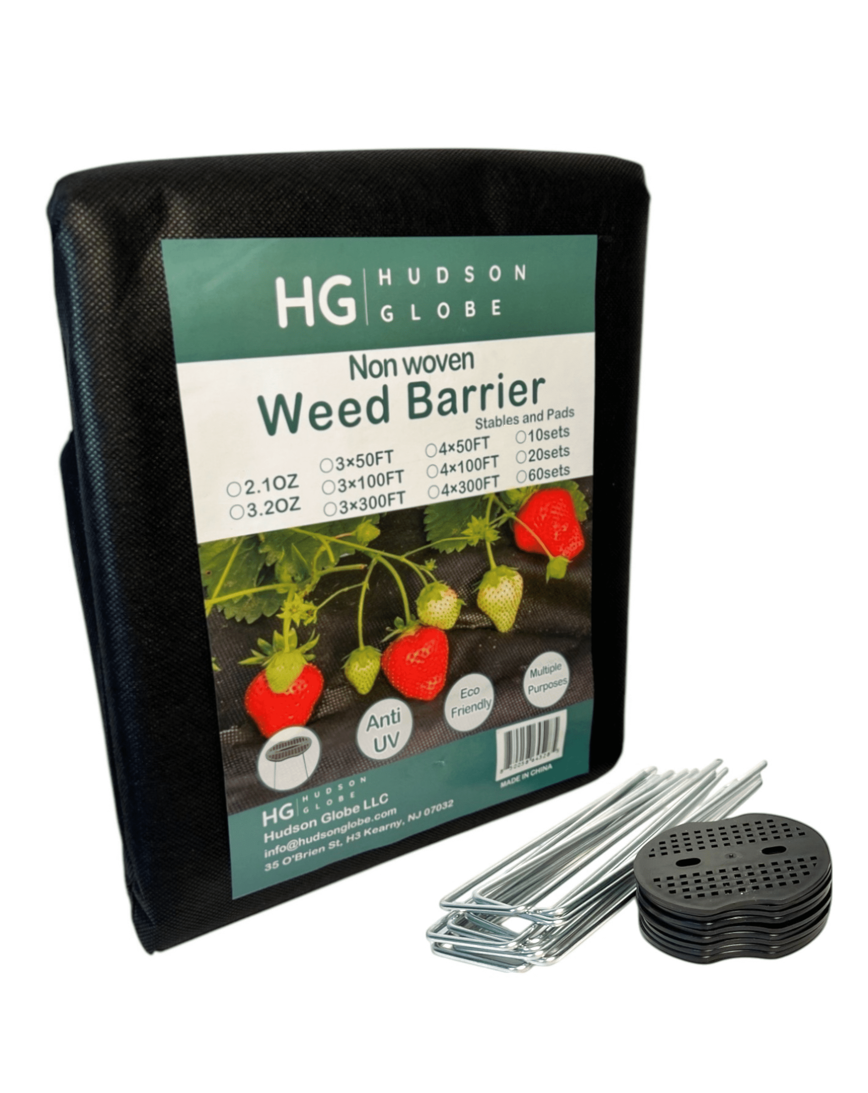HUDSON GLOBE, Ultra Premium Spun-bond Non-Woven Weed Barrier, 2.1 OZ ...