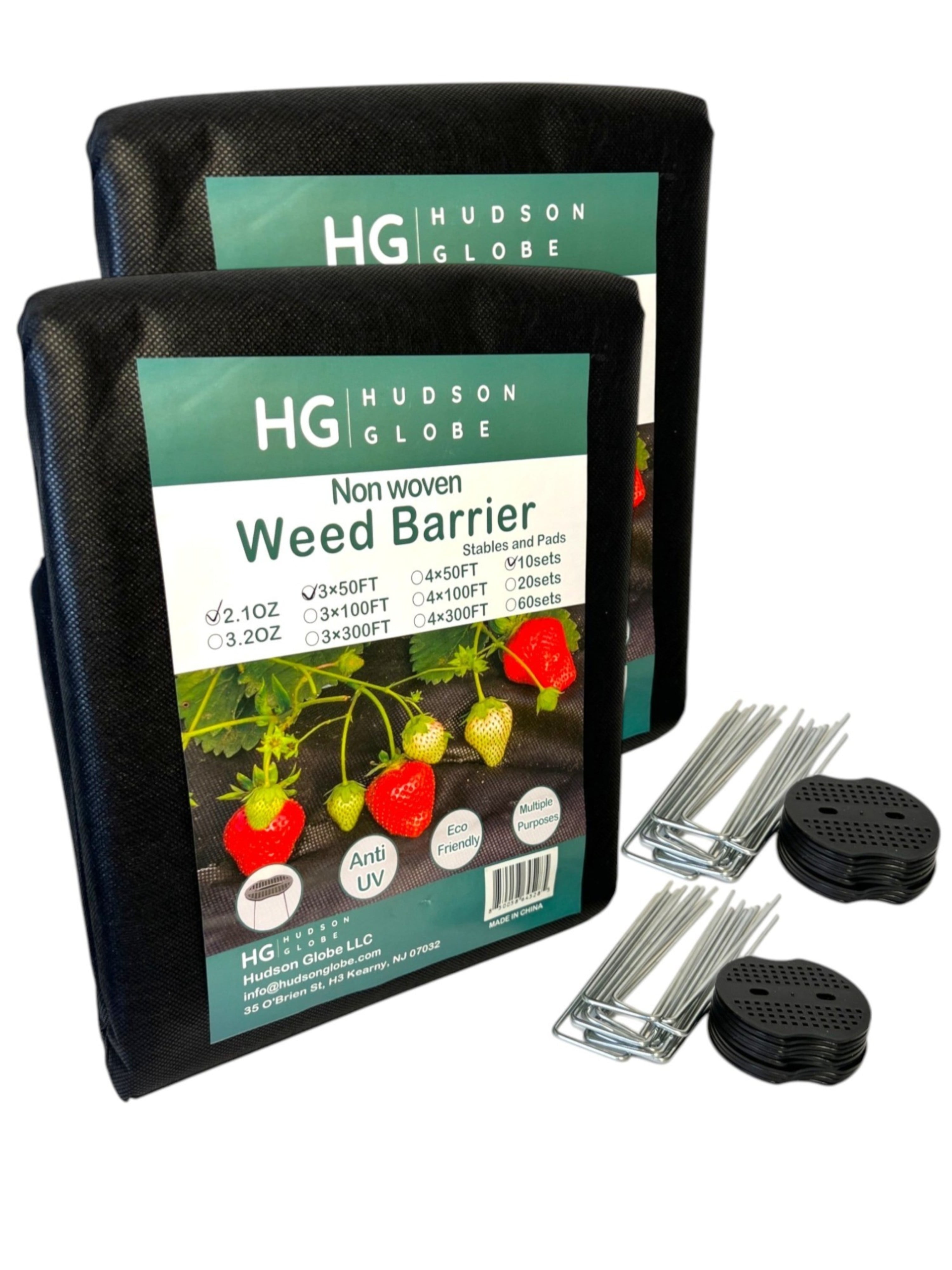 HUDSON GLOBE, Ultra Premium Spun-bond Non-Woven Weed Barrier, 2.1 OZ ...