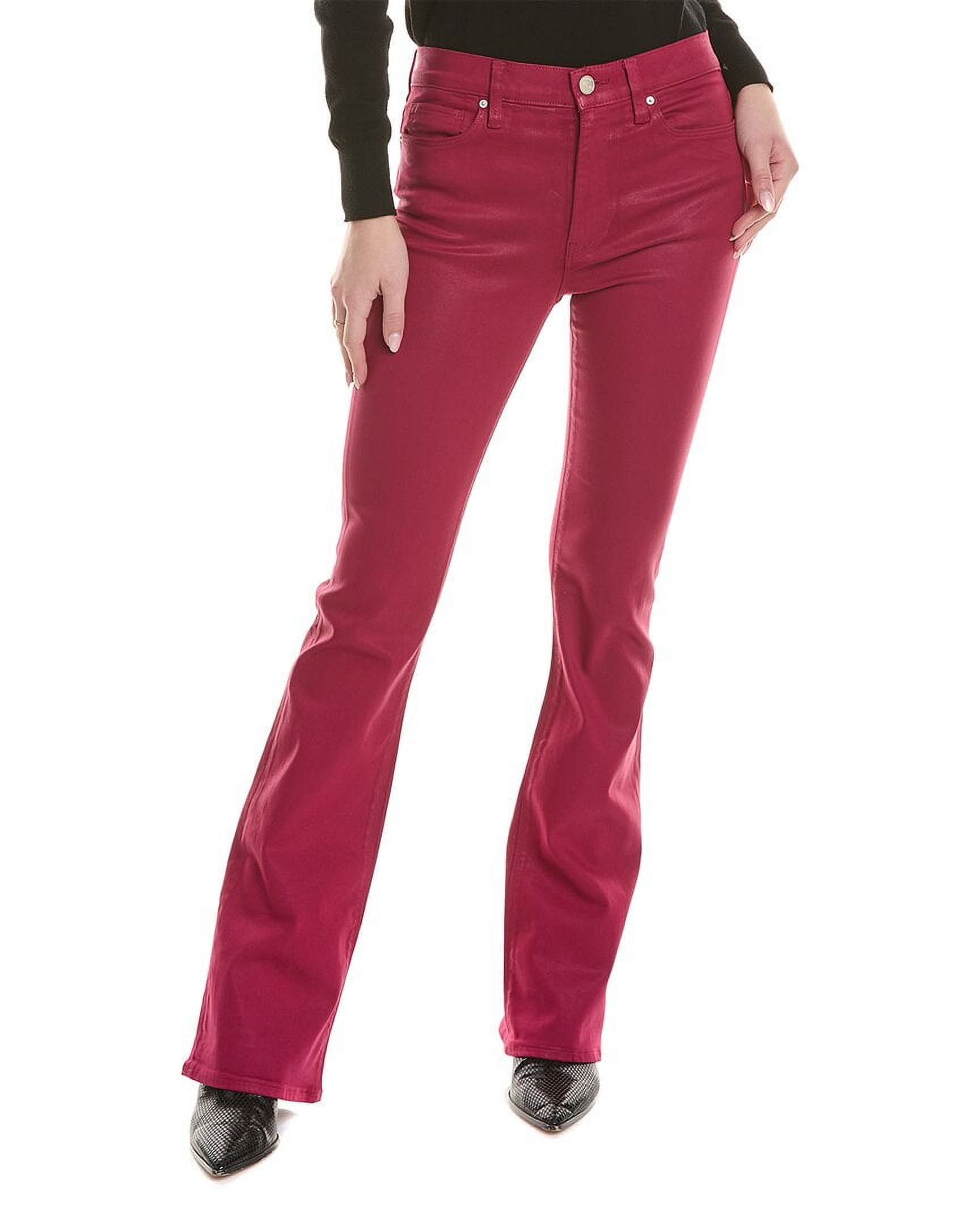 HUDSON Jeans womens Barbara High-Rise Coated Beet Red Bootcut Jean, 25 ...