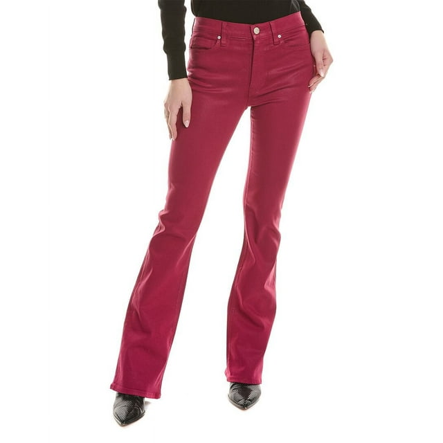 HUDSON Jeans womens Barbara High-Rise Coated Beet Red Bootcut Jean, 25 ...