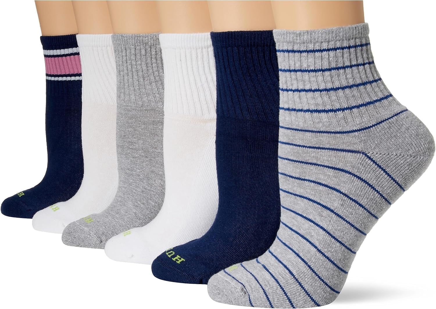 Moencky Women's Mini Crew Sock 6 Pair Pack - Walmart.com