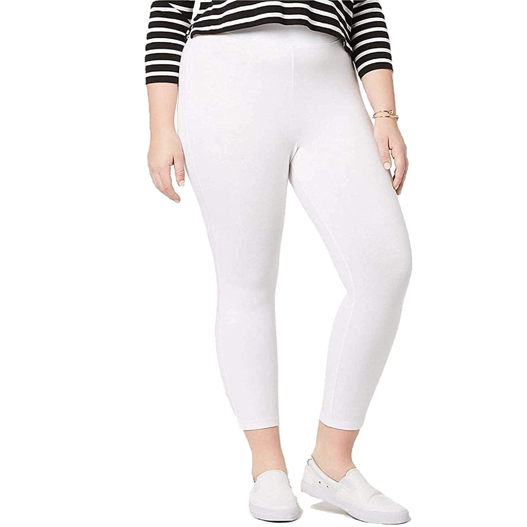 HUE Womens Plus Capri Leggings, White, 1X Plus - Walmart.com