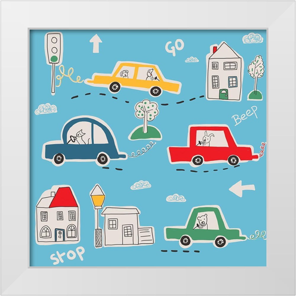 HUE and MI and Sangita 15x15 White Modern Wood Framed Museum Art Print ...