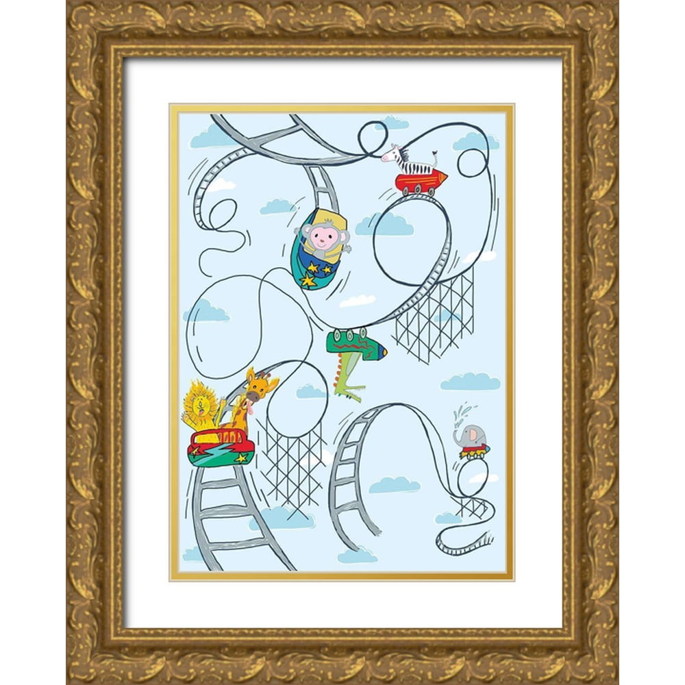 HUE and MI and Sangita 24x32 Gold Ornate Wood Framed with Double ...