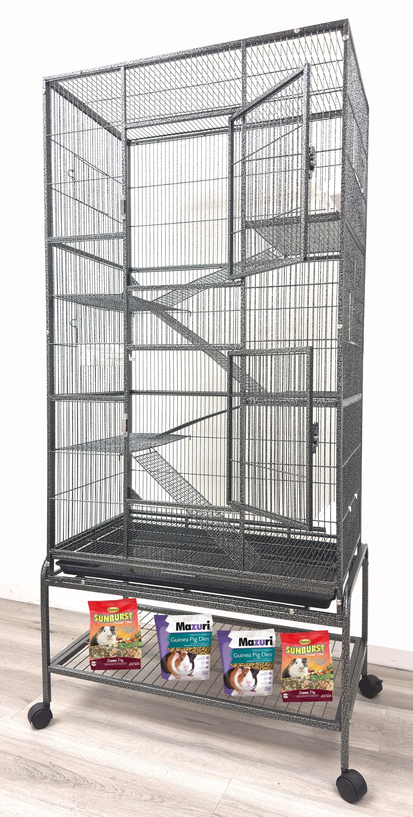 HUGE X-LARGE 5-Tiers Chew-Proof Small Animal Critter House Habitat Cage ...