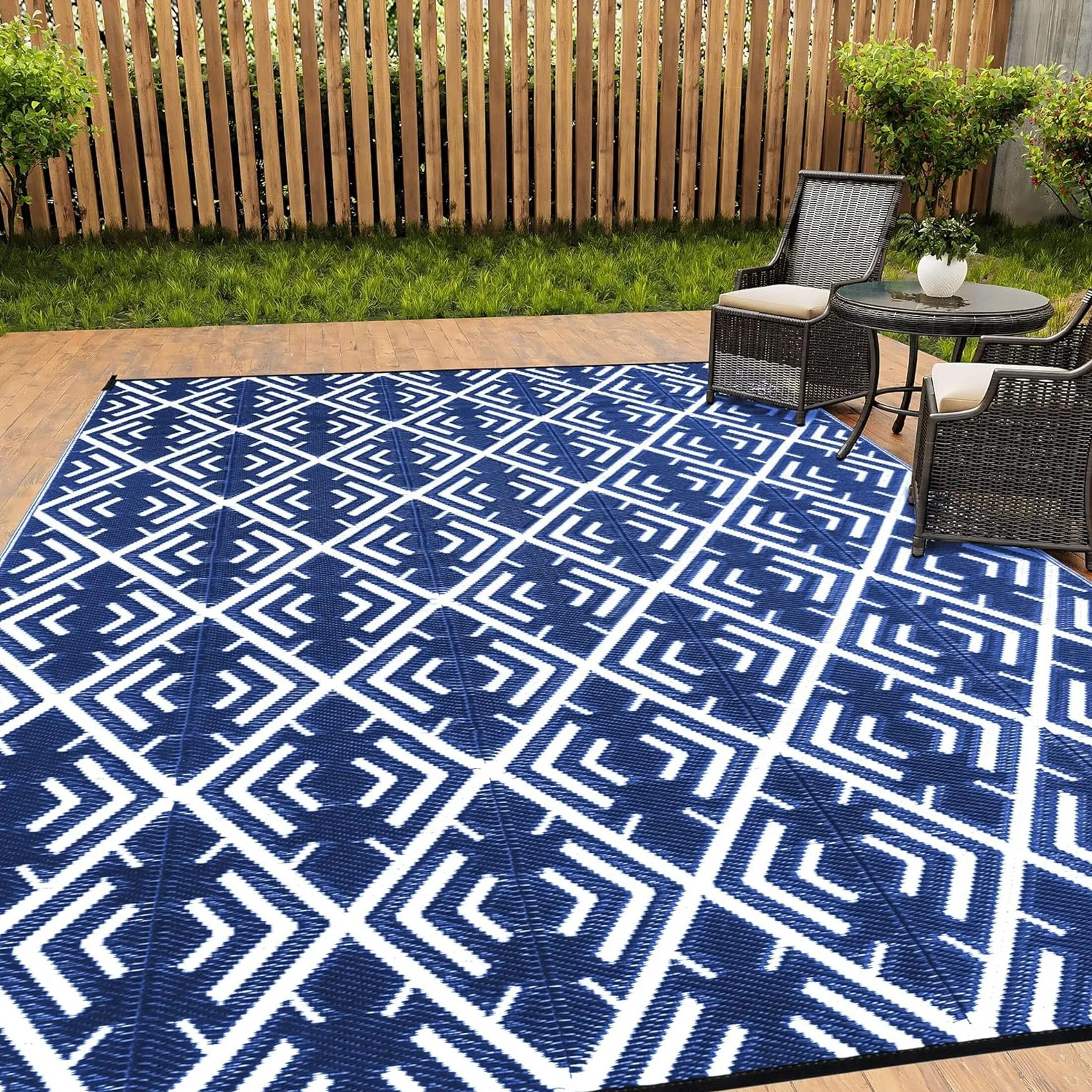 HUGEAR 9'x12' Outdoor Plastic Rugs on Sale Clearance Straw Rugs ...