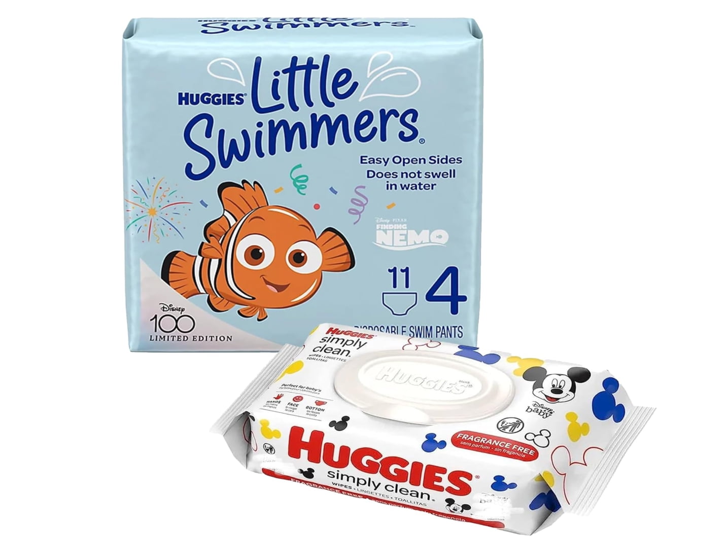 HUGGIES Little Swimmers Size 4 (24-34 lbs) Medium Little Swimmers Disposable Swimming Diapers 11 ...