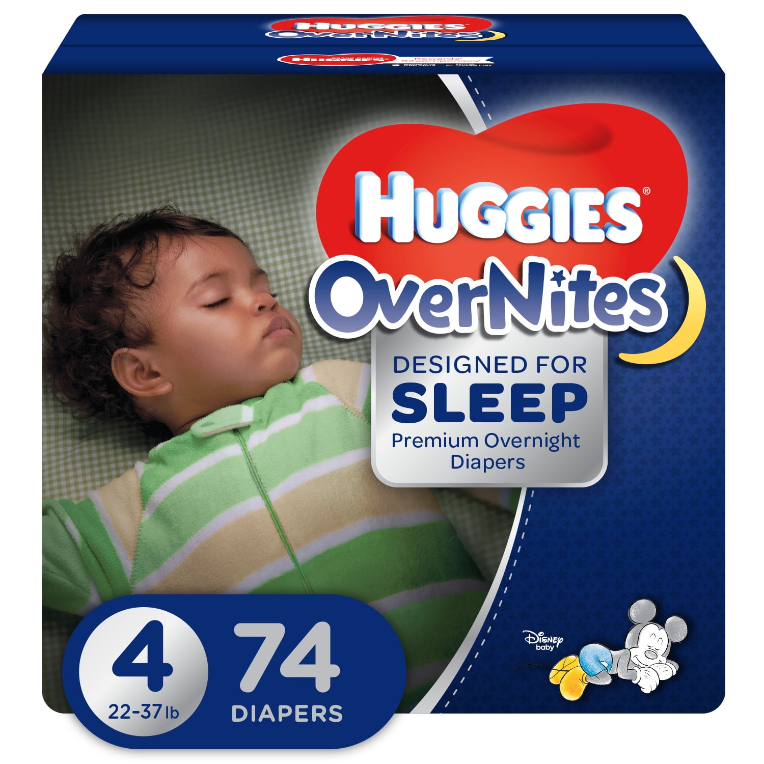 HUGGIES OverNites Diapers, Size 4, 74 Ct - Walmart.com