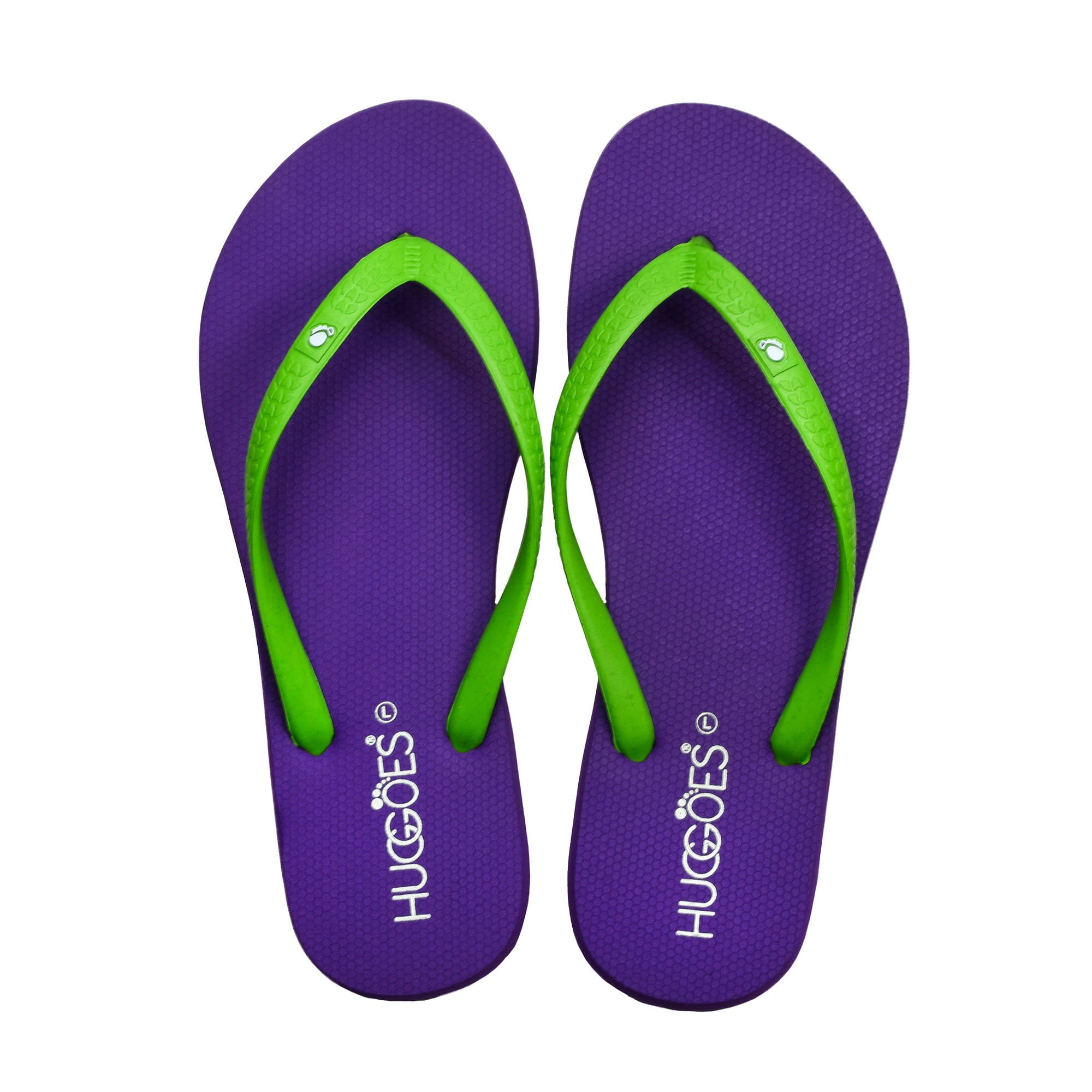 HUGGOES Lilac Natural Rubber Comfort Flip Flops for Women - Purple ...