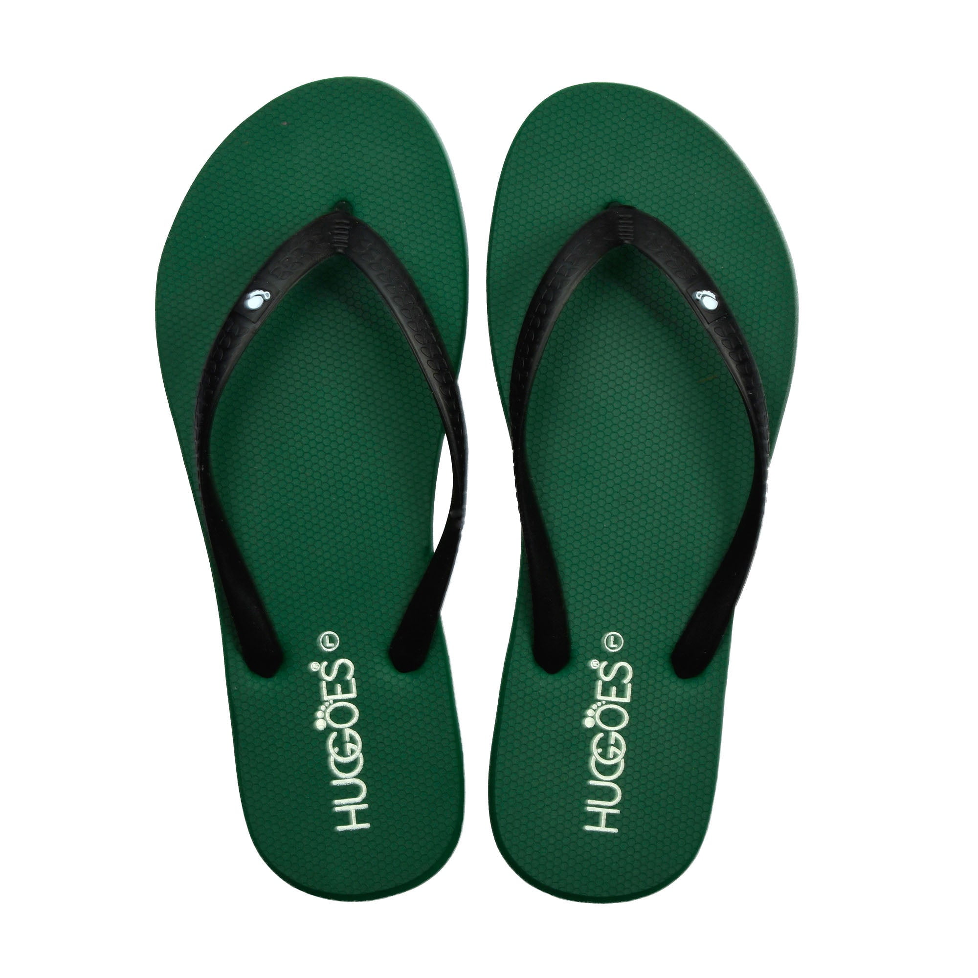 HUGGOES Sapling Natural Rubber Comfort Flip Flops for Women - Olive ...