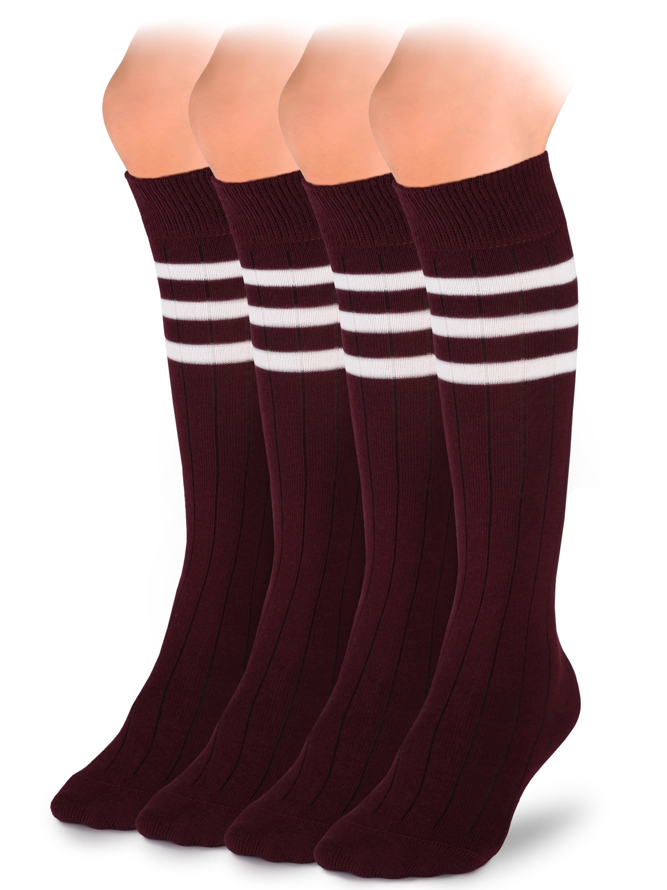 HUGH UGOLI Knee High Cotton Socks for Girls & Boys, Long Tube School ...